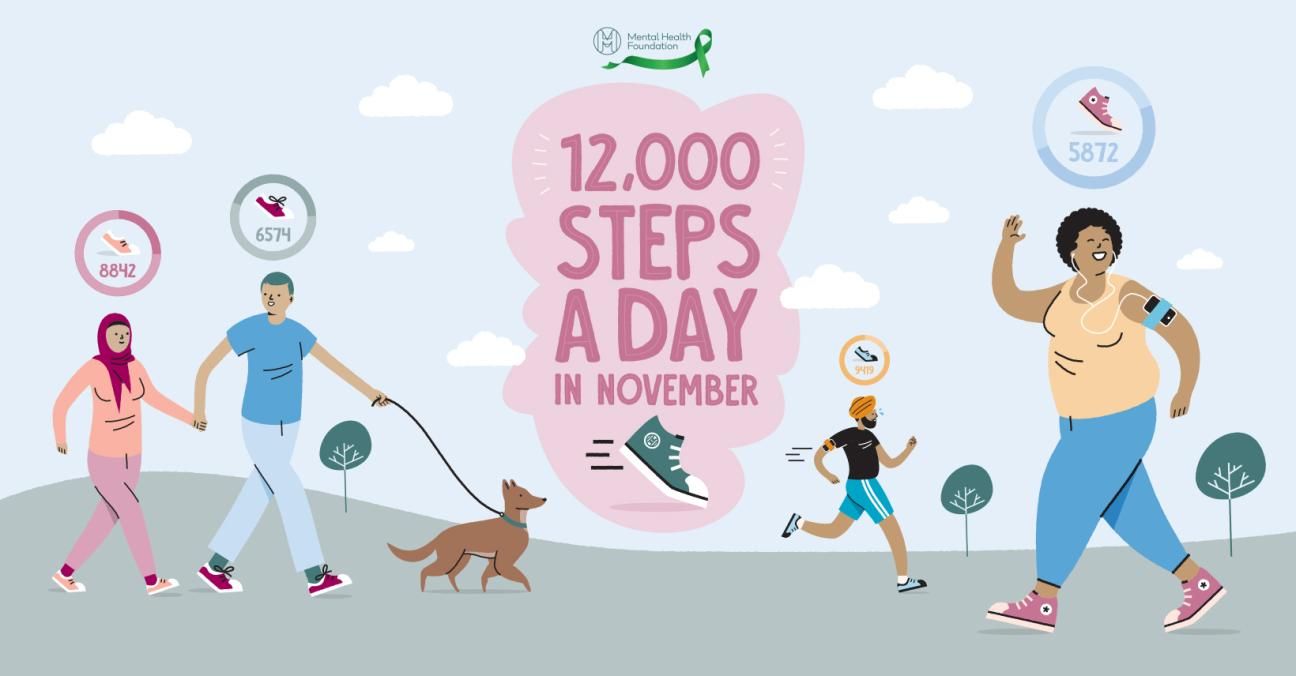 12,000 Steps a Day in November Challenge | Mental Health Foundation
