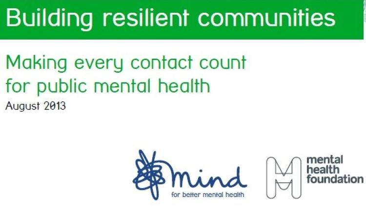 Building resilient communities: Making every contact count for public ...